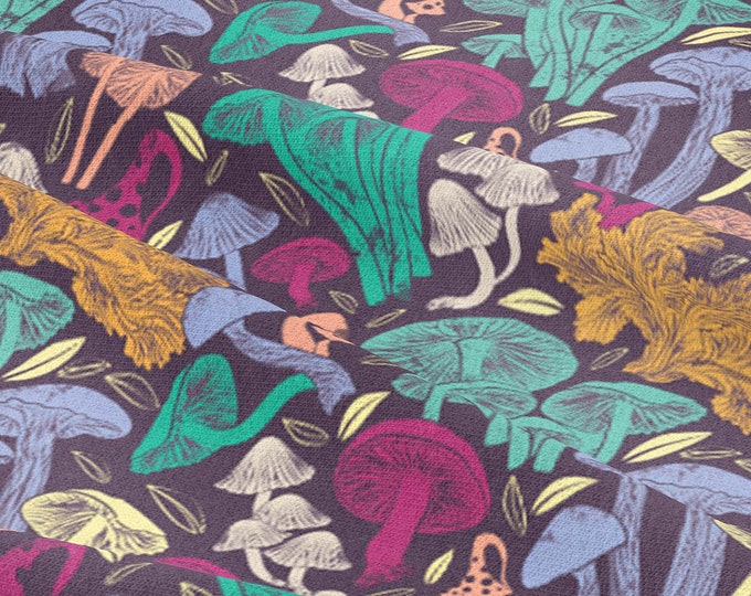 Mushrooms Fabric Delicious Autumn Botanical Poison by Selmacardoso ...