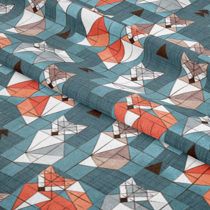 Fox Print Fabric - Etsy