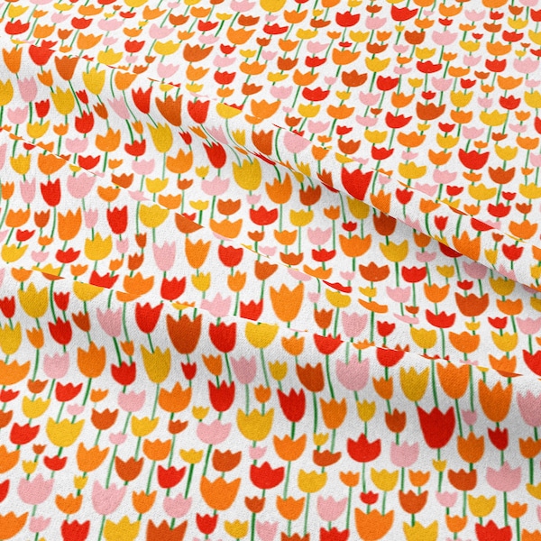 Tulip Print Fabric - Etsy