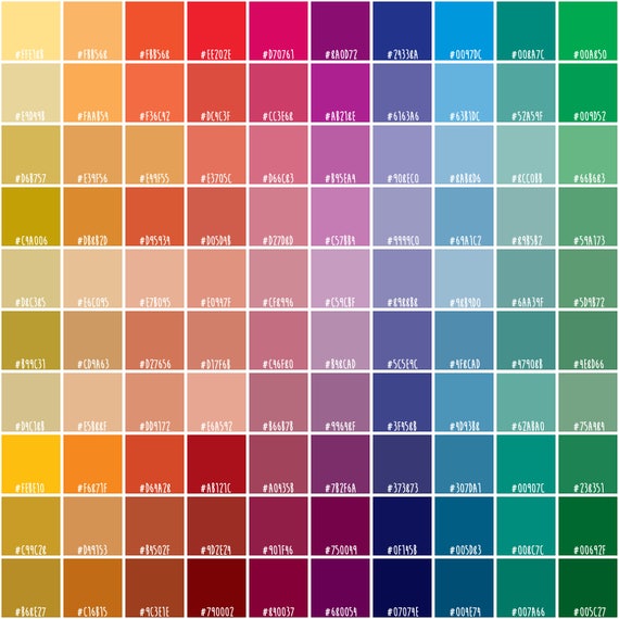 Color Palette Popular Colors Color Chart Patterns And Names Rgb Hex ...