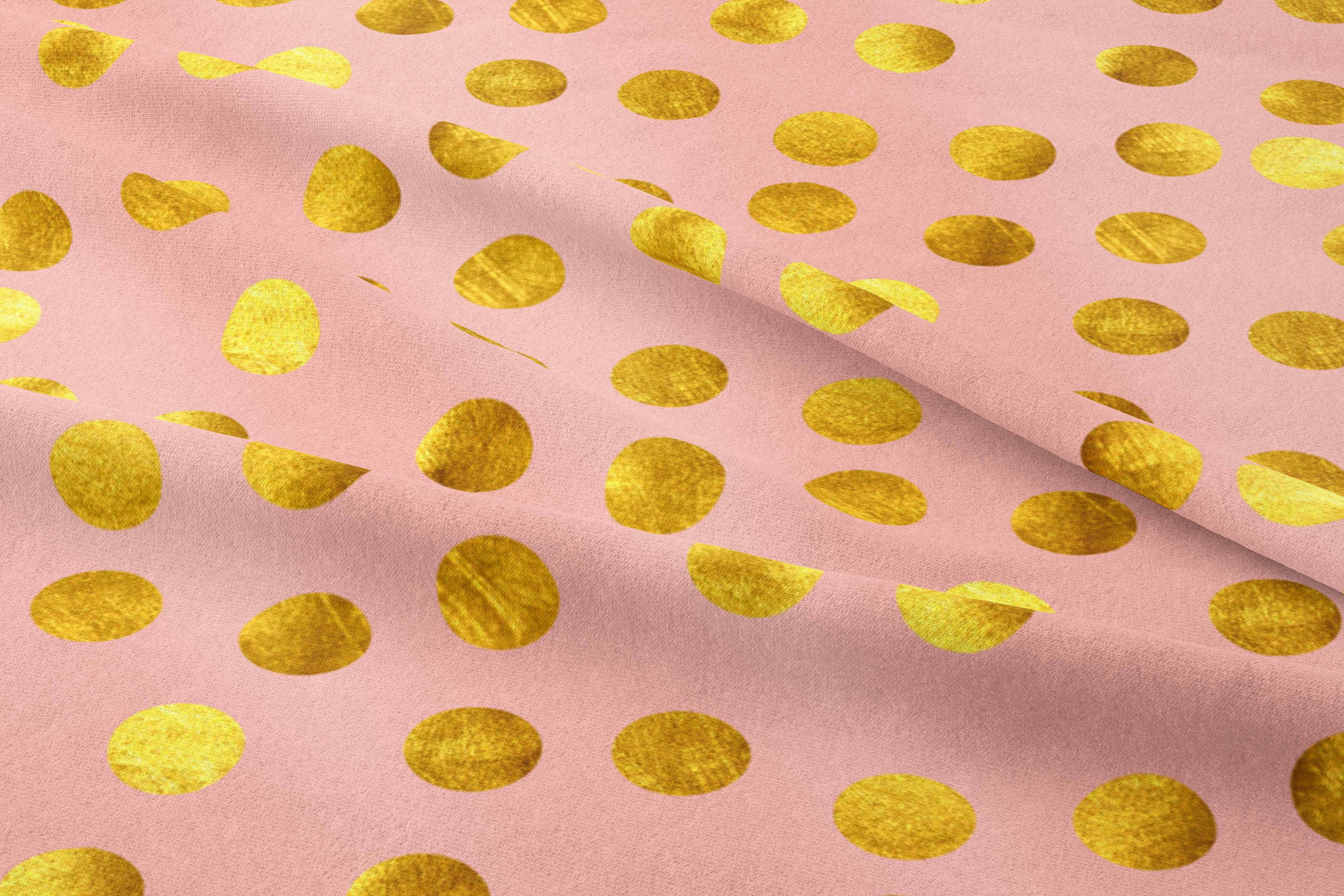 Pink And Gold Polka Dots