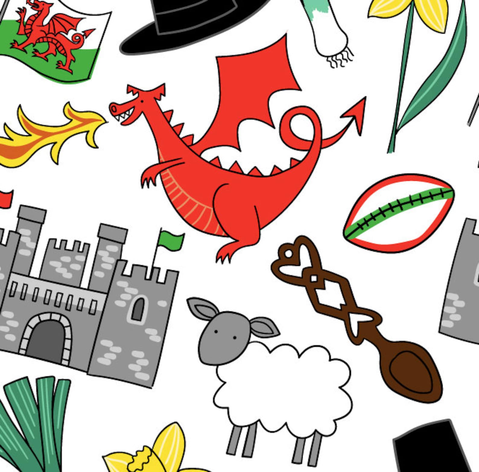 Wonderful Wales - White - by Laura_may_designs - Etsy UK