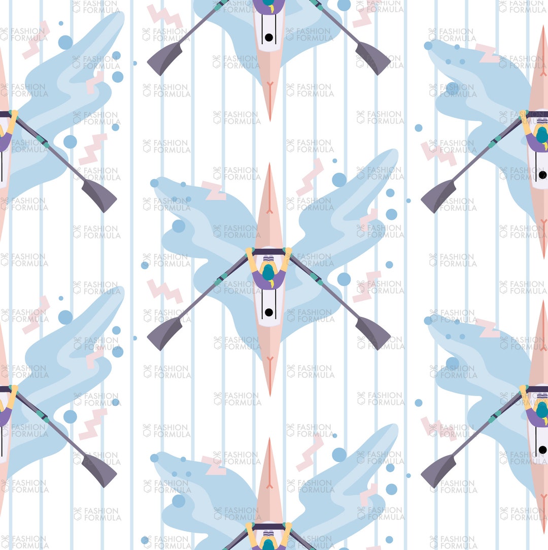 Rowing Stripe Fabric Print Fabric by Erinkdesign - Cotton/ Polyester ...