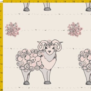 Blushing Merino Sheep Fabric by Mariah_girl - Cotton/ Polyester/ Jersey ...