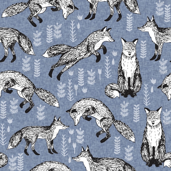 Fox Fabric - Etsy