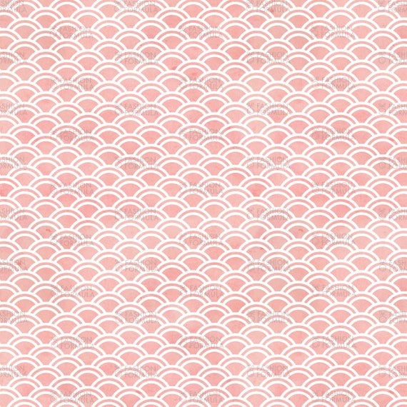 Pink Chinese Circle Pattern Fabric by Adenaj Cotton/ | Etsy UK