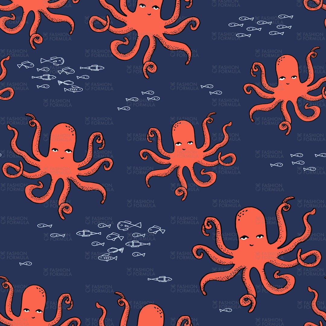 Octopus Fabric by Andrea_lauren - Etsy