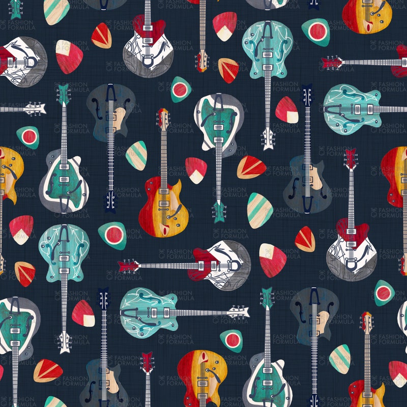 Rock Band Print Fabric - Etsy UK