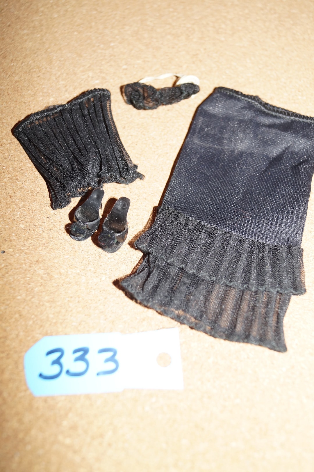 Vintage Barbie Black Lovely Lingerie Pak W/ Pom Pom Shoes Boudoir HTF ...