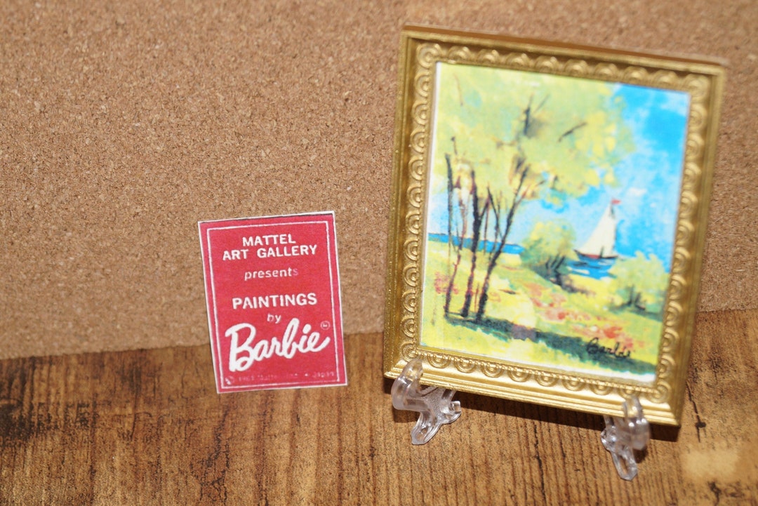 Re-make Vintage Barbie Modern Art Framed Picture & Program - Etsy