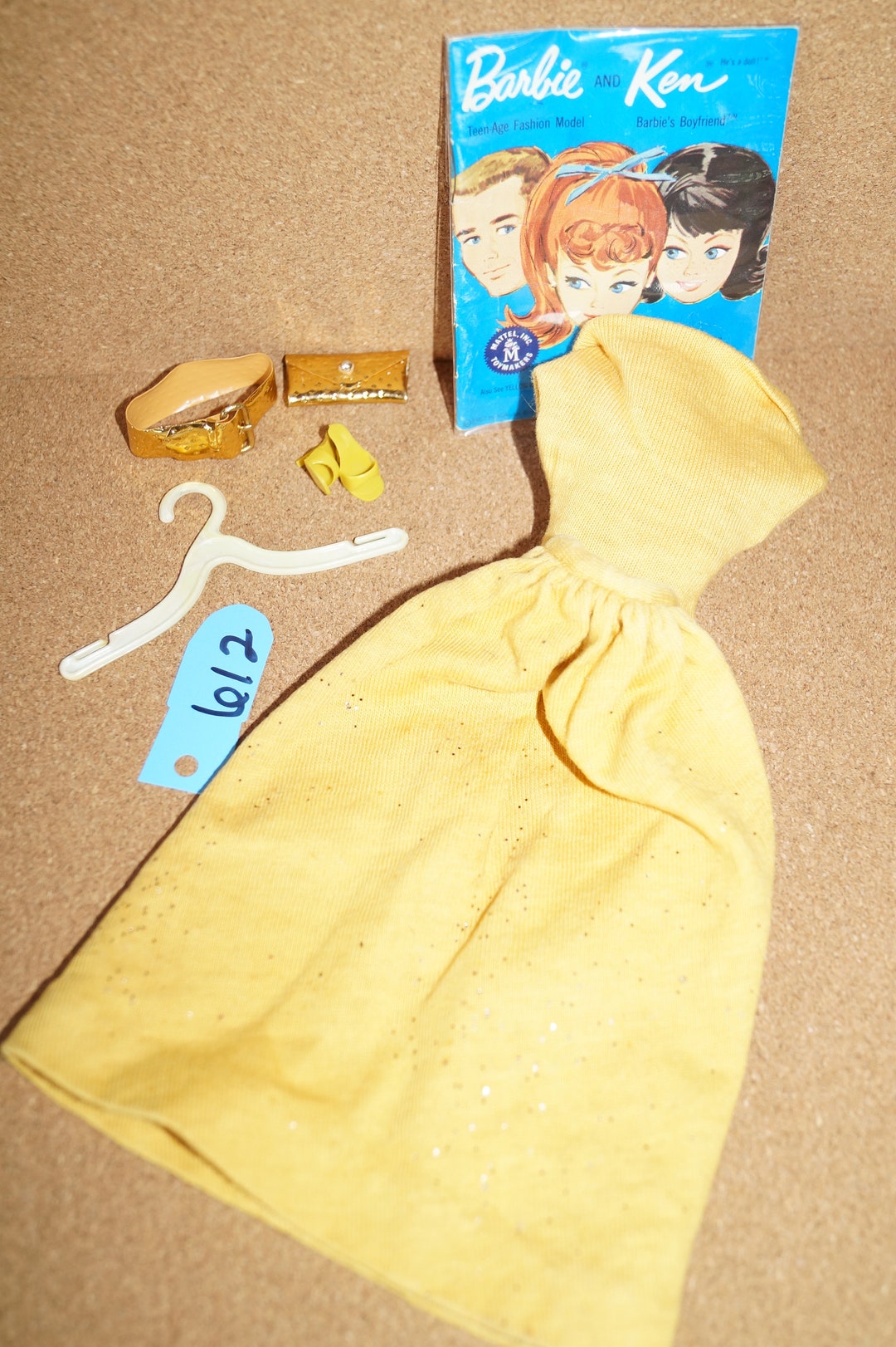 Vintage Barbie Golden Evening 1610 Knit PAK Skirt, Top W/ Clutch, Belt ...