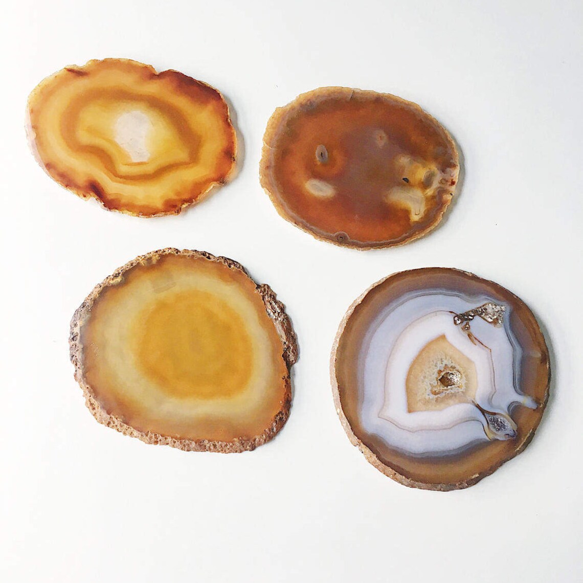 Natural Agate Drinks Coaster. Agate Slice. Boho Decor. - Etsy