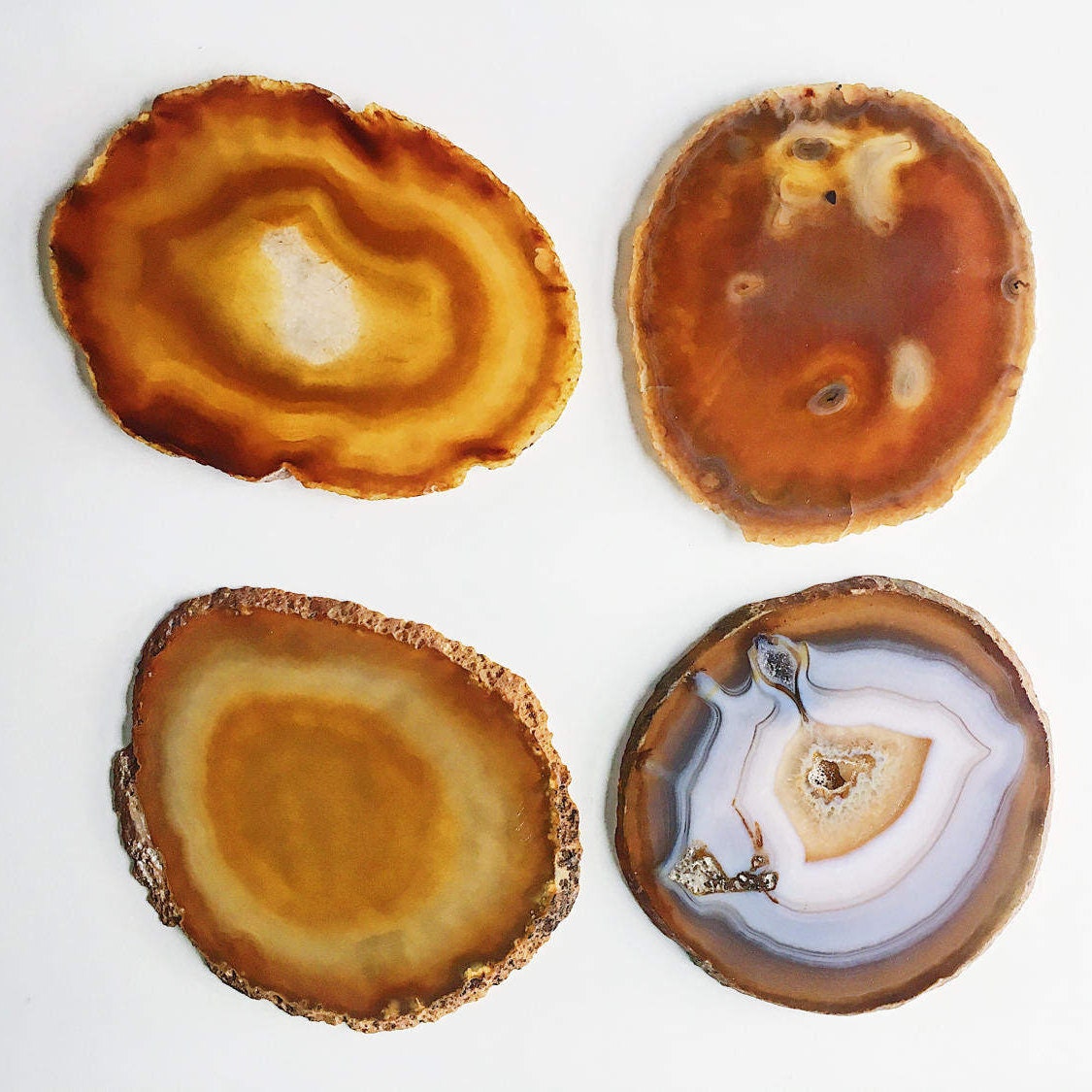 Natural Agate Drinks Coaster. Agate Slice. Boho Decor. - Etsy