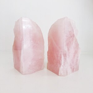 Rose Quartz Bookends. Geode Bookends. Pink. Crystal Bookends. Bookshelf ...