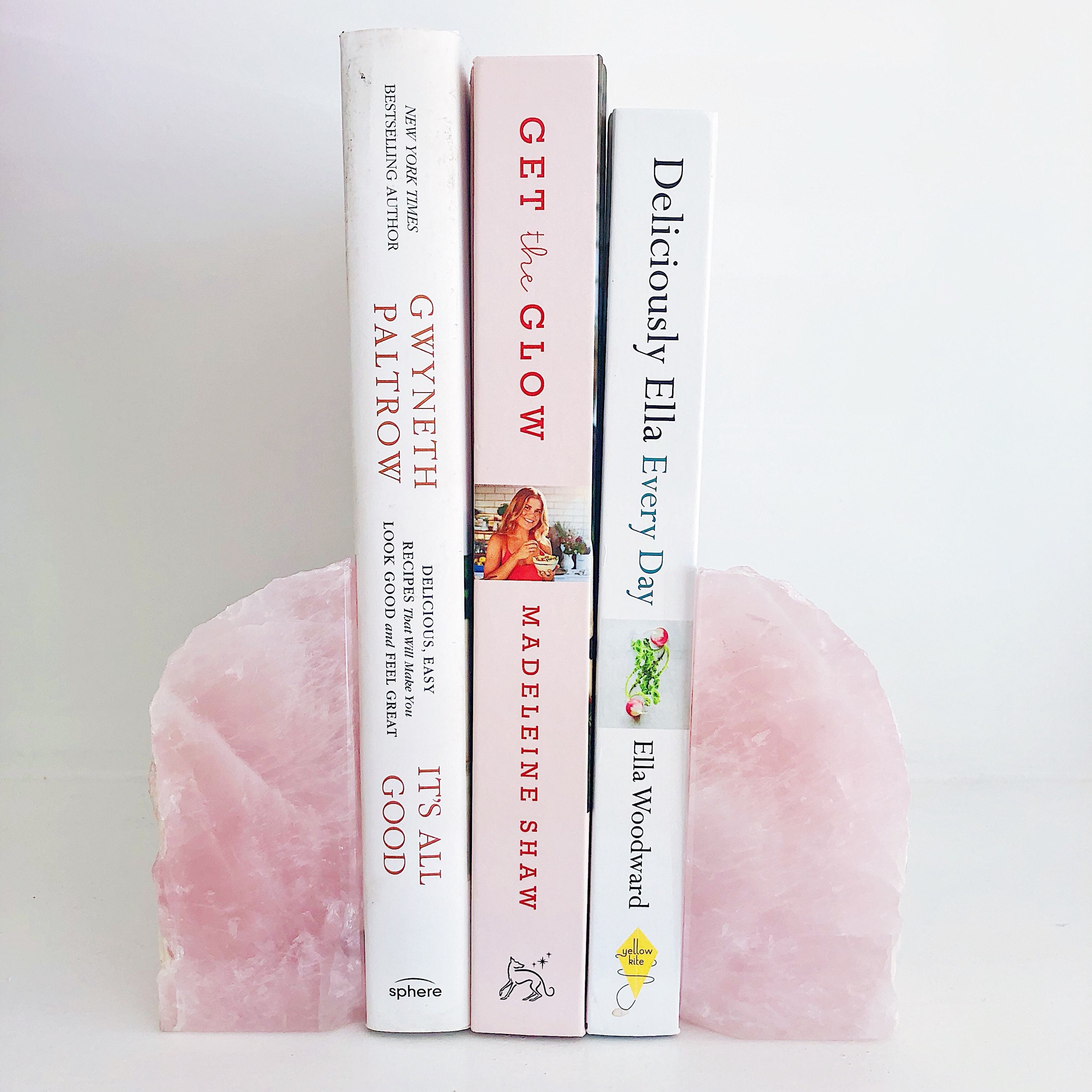 Rose Quartz Bookends. Geode Bookends. Pink. Crystal Bookends. - Etsy UK