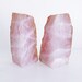 Rose Quartz Bookends With Gold Edge. Geode Bookends. Pink. Crystal ...