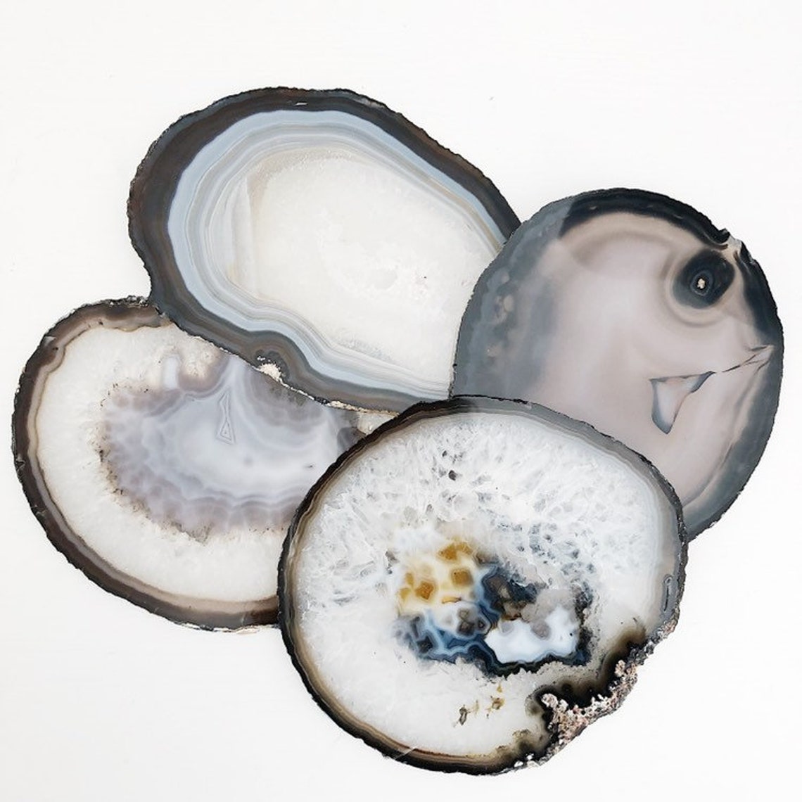 Natural Grey Agate Platter. Agate Plate. Table Centerpiece. Luxury Boho ...