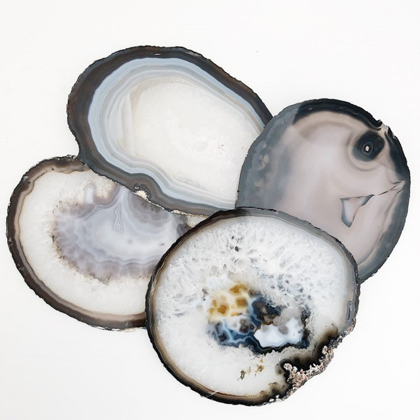 Natural Grey Agate Platter. Agate Plate. Table Centerpiece. | Etsy UK