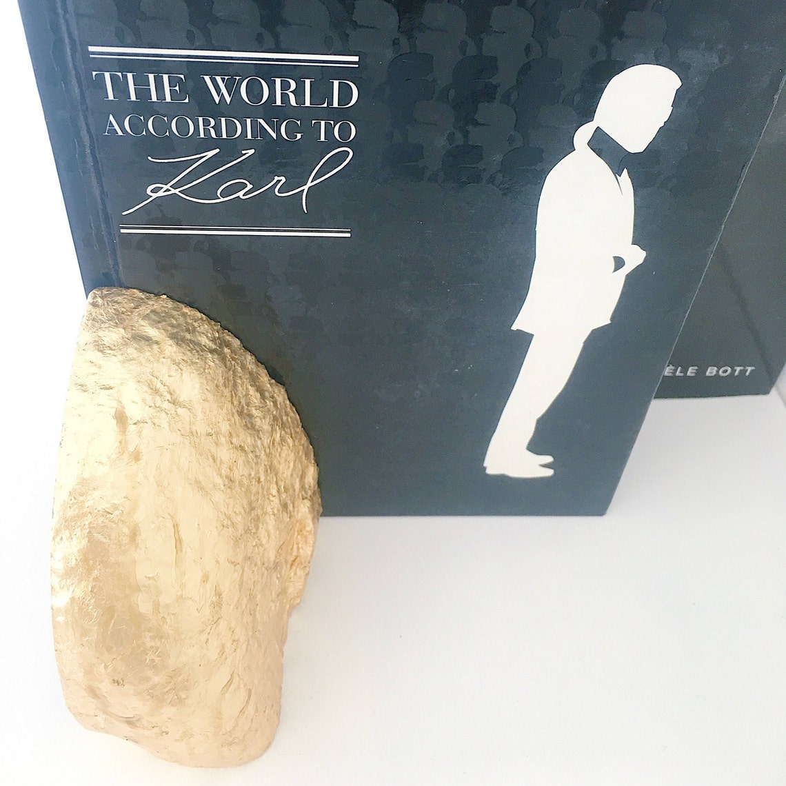 Gilded Agate Book Ends in Blue With Gold Leaf Edging. Luxury Boho ...