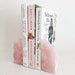 Rose Quartz Bookends. Geode Bookends. Pink. Crystal Bookends. Bookshelf ...