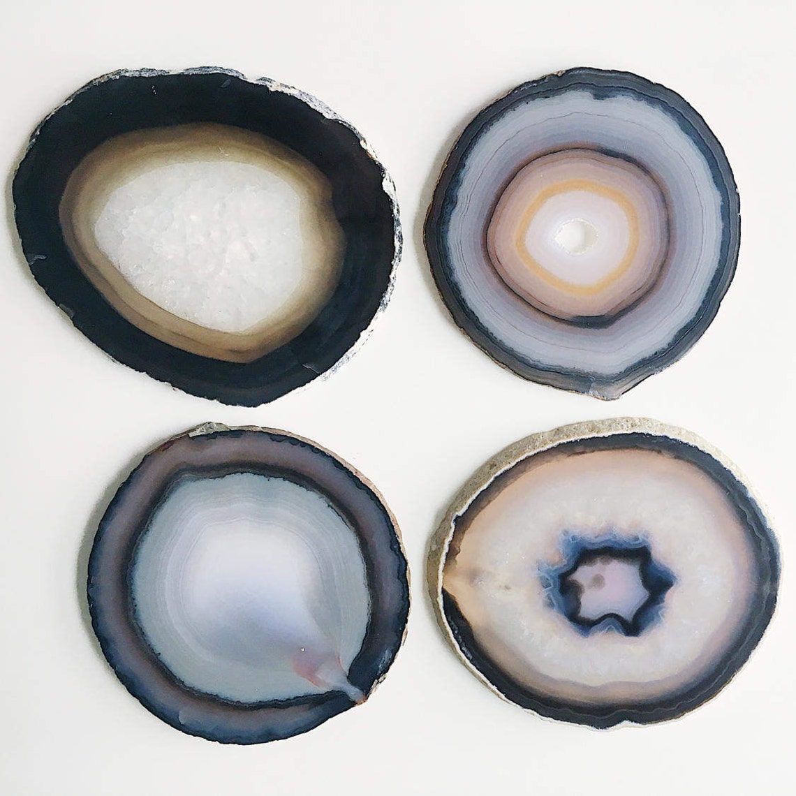 Agate Coasters. Drinks Coasters. Agate Slice. Coaster Set. - Etsy