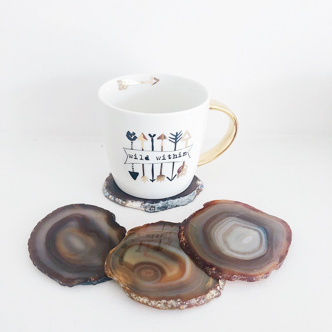 Natural Agate Coaster. Agate Slice. Geode Coasters. Stone Coasters ...