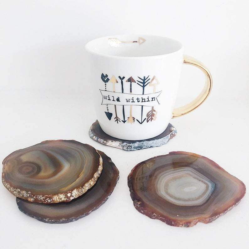 Natural Agate Coaster. Agate Slice. Geode Coasters. Stone - Etsy UK