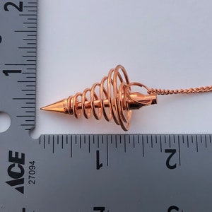 Copper Plated Spiral Pendulum, Copper Plated Vortex Pendulum, Dowsing ...
