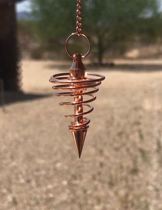 Copper Plated Spiral Pendulum Copper Vortex Pendulum Dowsing - Etsy