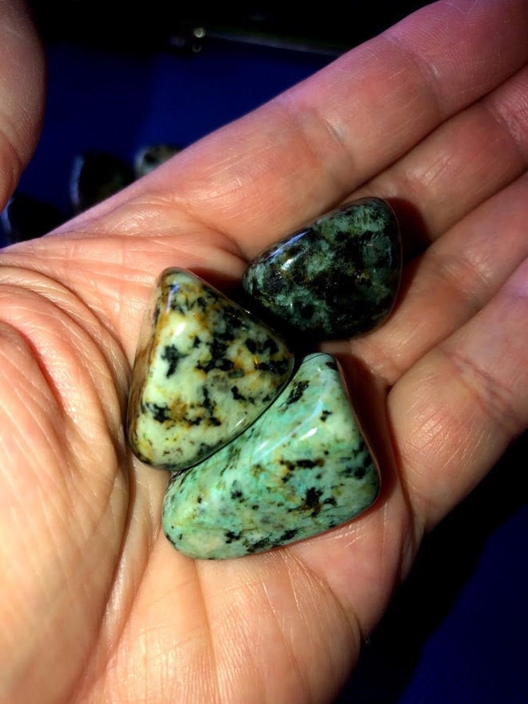 African Turquoise, S/M/L; Tumbled, South African Turquoise Jasper - Etsy