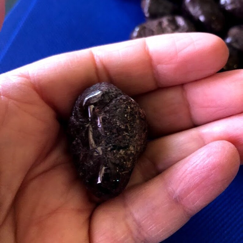 Garnet SMLXL Lightly Tumbled Plum Red Pyrope Root | Etsy