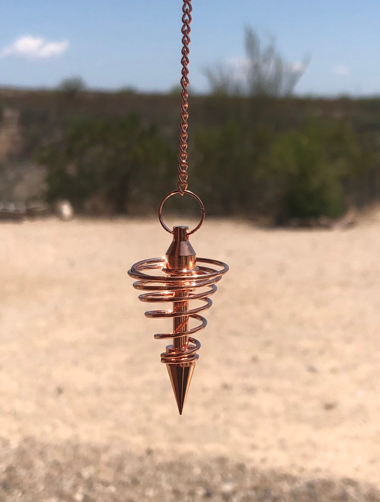 Copper Plated Spiral Pendulum Copper Vortex Pendulum Dowsing - Etsy