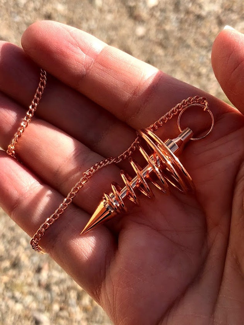 Copper Plated Spiral Pendulum Copper Vortex Pendulum Dowsing - Etsy