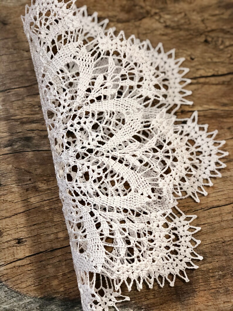 Vintage Doily / Knitted Lace Napkin / Hand Crocheted Doily / White ...