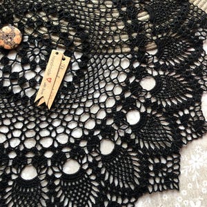 Set Gothic Doily, Crochet Black Doilies, Dark Home Decor, Halloween ...