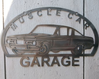 Muscle Gar Garage Metal Car Art Sign 1970 CNC Plasma Steel for | Etsy