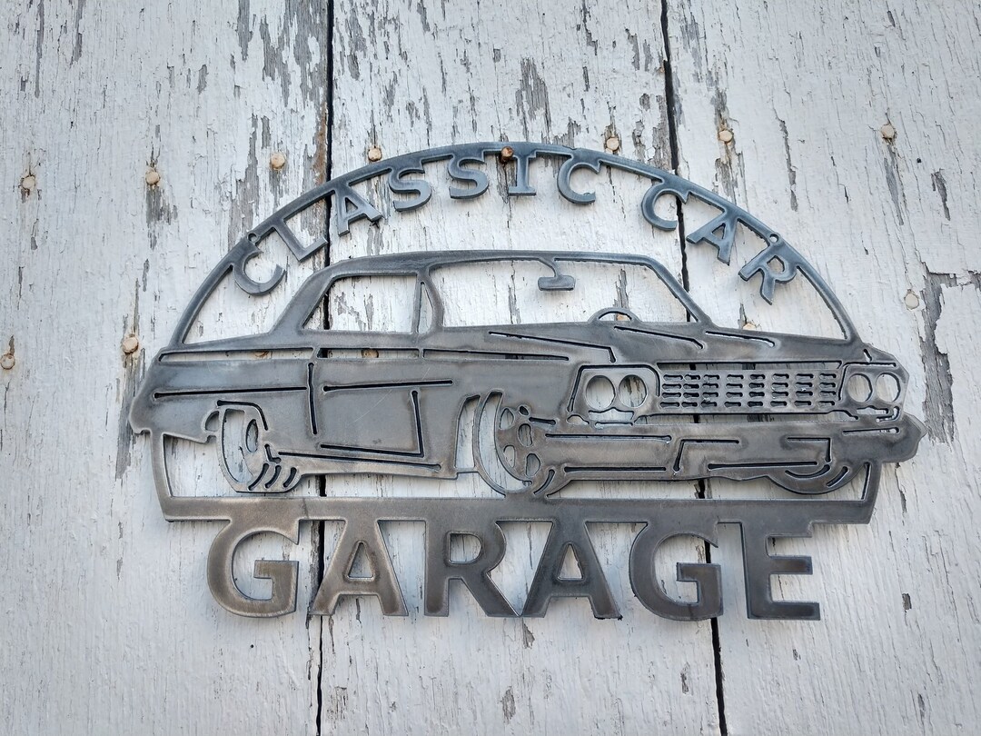 1962 Classic Car Garage Metal Art Man Cave Sign Classic or Lowrider ...