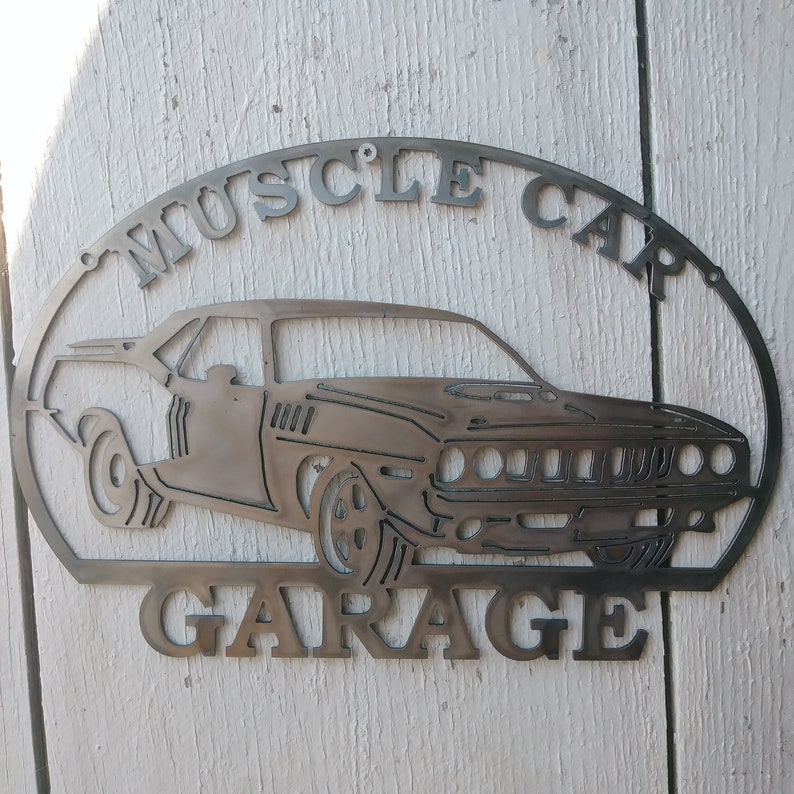 Muscle Car Garage 1971 Man Cave Wall Art Metal Sign CNC Plasma | Etsy