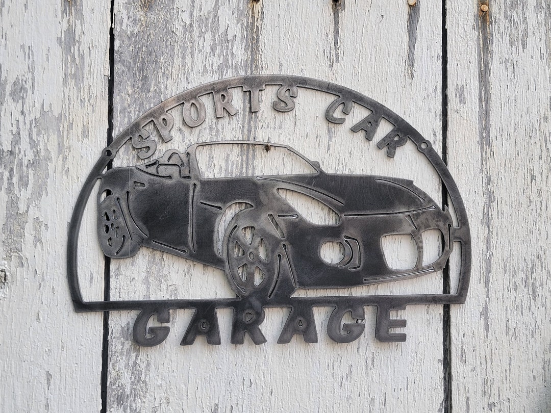Sports Car Garage Metal Car Art Sign 2006 2007 2008 2009 2010 American ...
