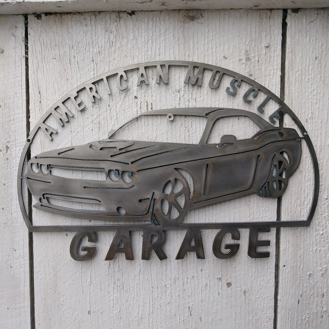 American Muscle Garage Metal Car Sign 2008 2009 2010 2011 2012 2013 ...