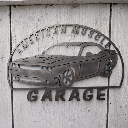 American Muscle Garage Metal Car Sign 2008 2009 2010 2011 2012 - Etsy