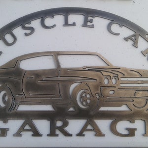 1970 Classic Muscle Car Garage Metal Art Sign Man Cave Hand - Etsy