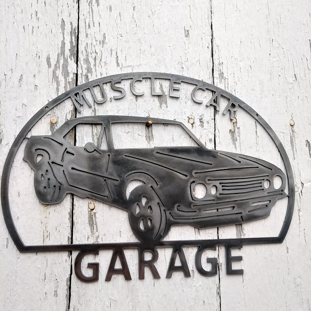 1967 Muscle Car Garage Metal Man Cave Sign - Etsy