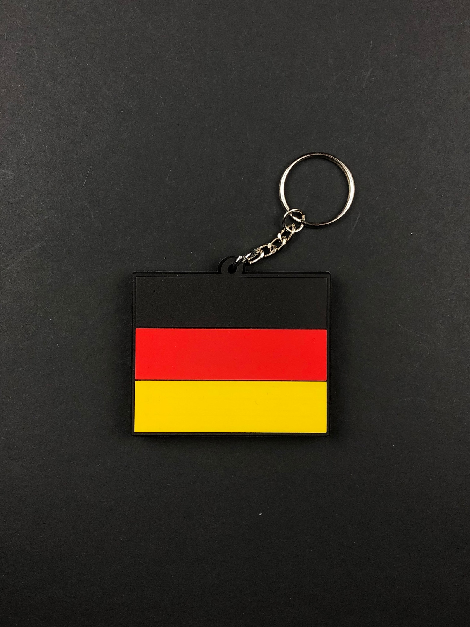 German Flag PVC Rubber Keychain | Etsy