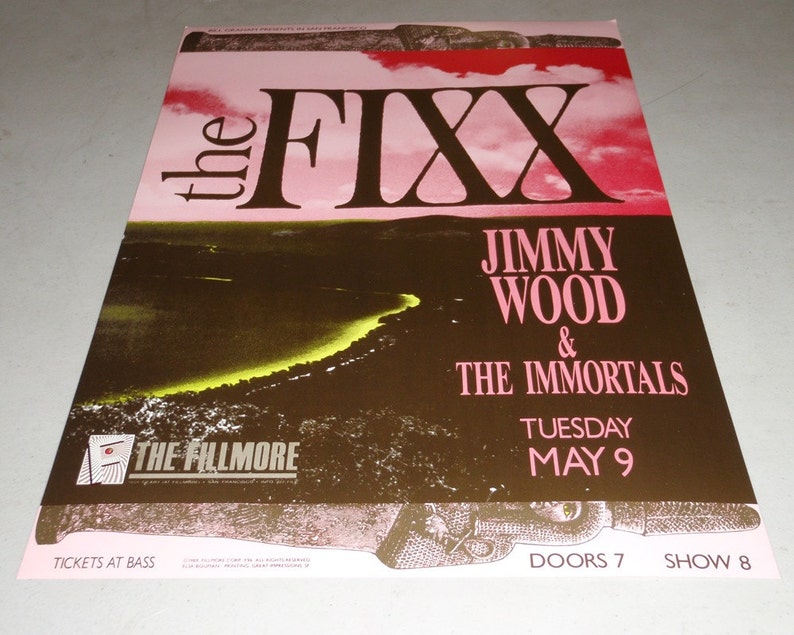 The Fix at the Fillmore Concert Poster - May 9 1989 - Etsy