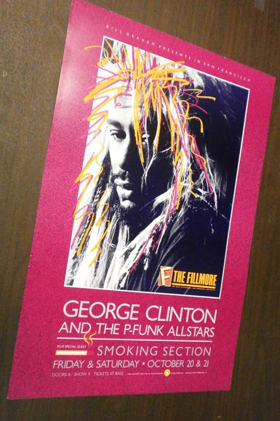 George Clinton Concert Poster October 20, 1989 - Etsy UK