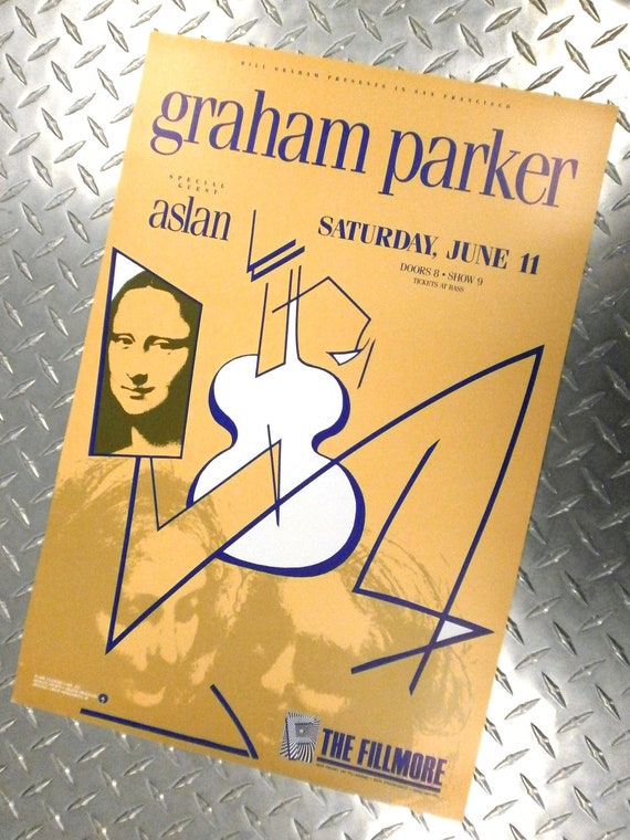 Graham Parker 1988 Original Concert Poster | Etsy