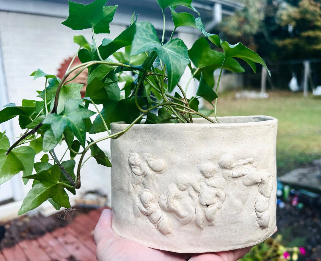 Cherub Planter! Custom Made in Almost Any Color...this is Amoco Oatmeal ...
