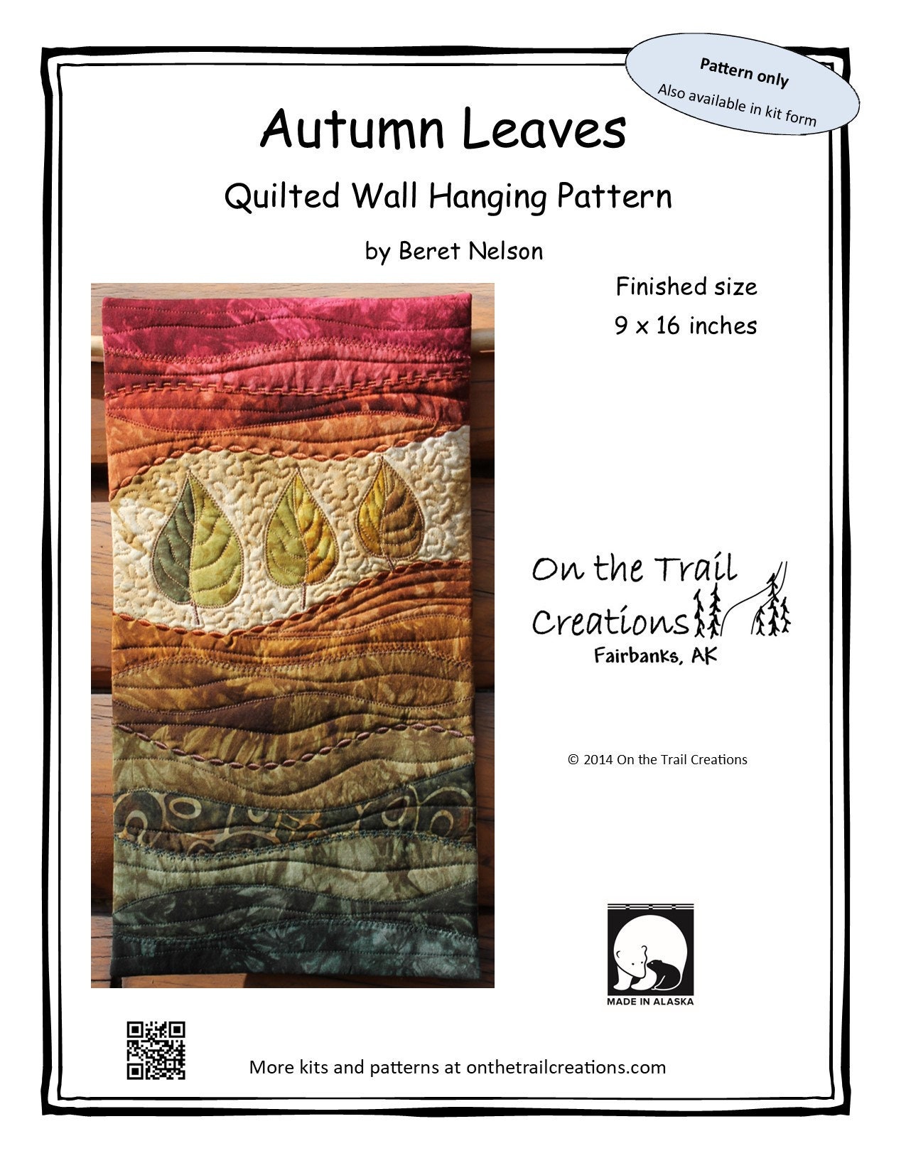 Autumn Leaves Digital Wall Hanging Pattern - Download - Etsy