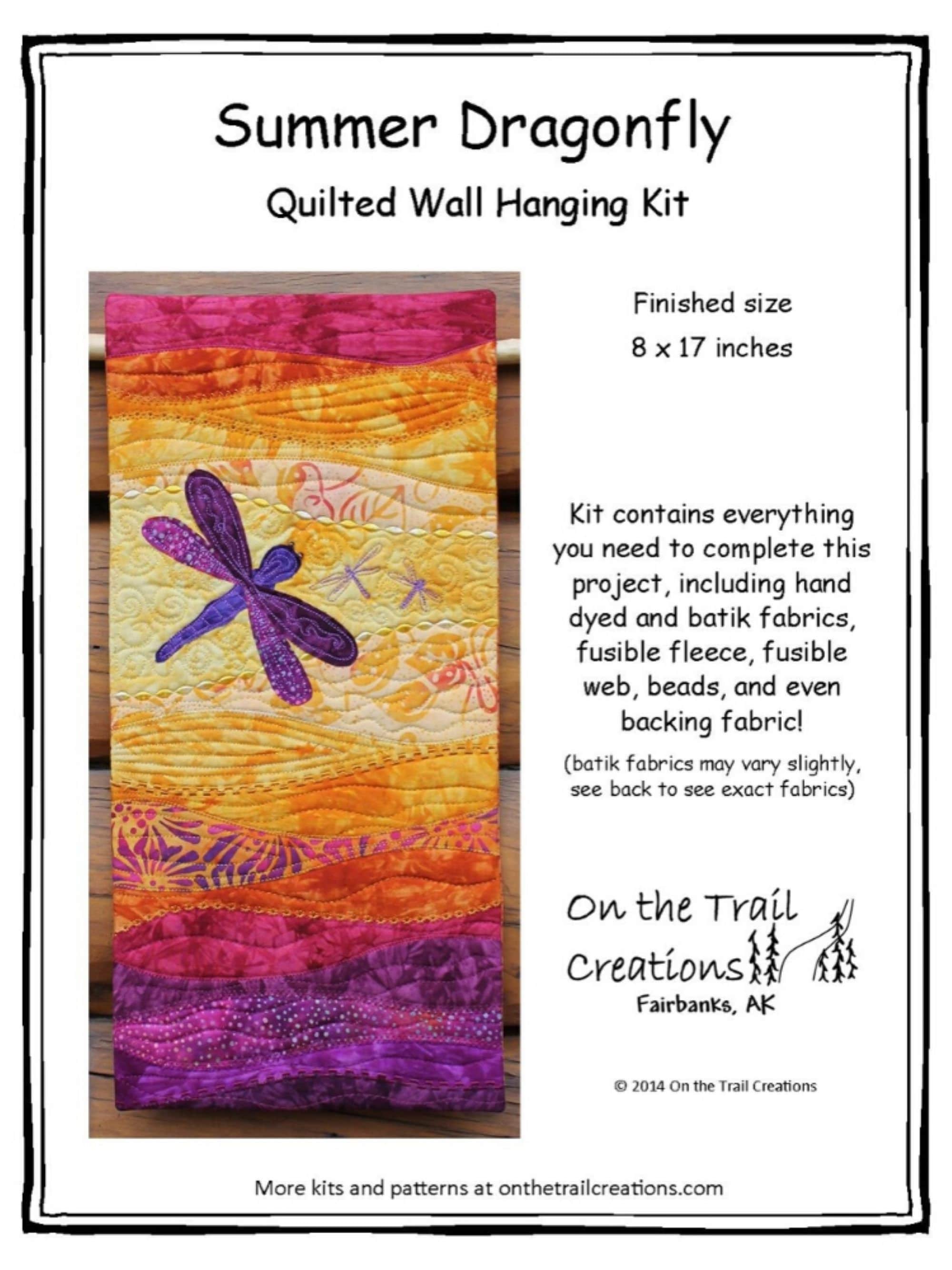 Summer Dragonfly Wall Hanging Quilt Kit - Etsy
